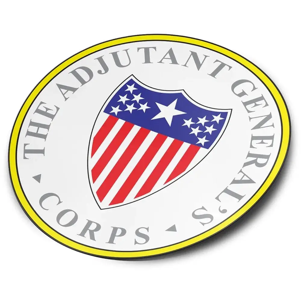 U.S. Army Adjutant General's Corps Branch Plaque Die-Cut Vinyl Sticker ...