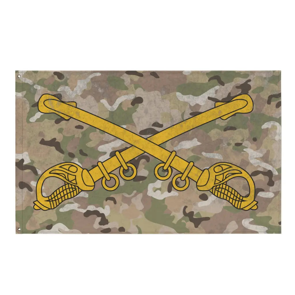 U.S. Army Cavalry Branch Sabbers OCP Camo Indoor Wall Flag