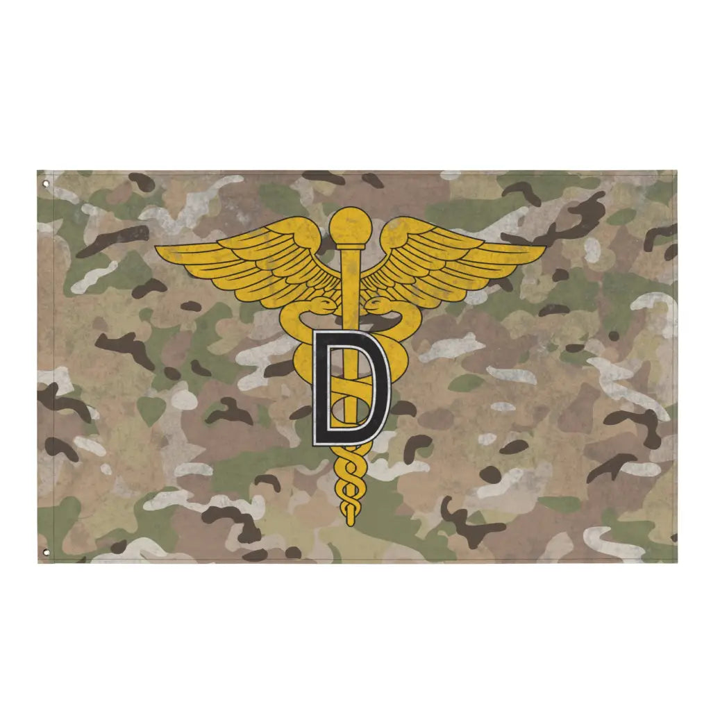 U.S. Army Dental Corps Branch Emblem OCP Camo Indoor Wall Flag