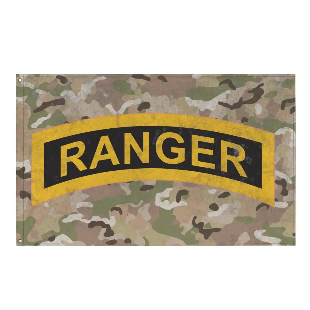 U.S. Army Ranger Tab OCP Camo Indoor Wall Flag