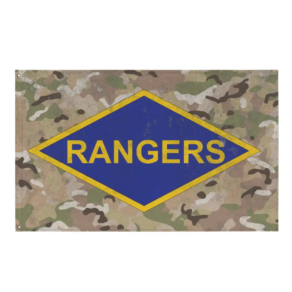 U.S. Army Ranger WW2 Diamond OCP Camo Indoor Wall Flag