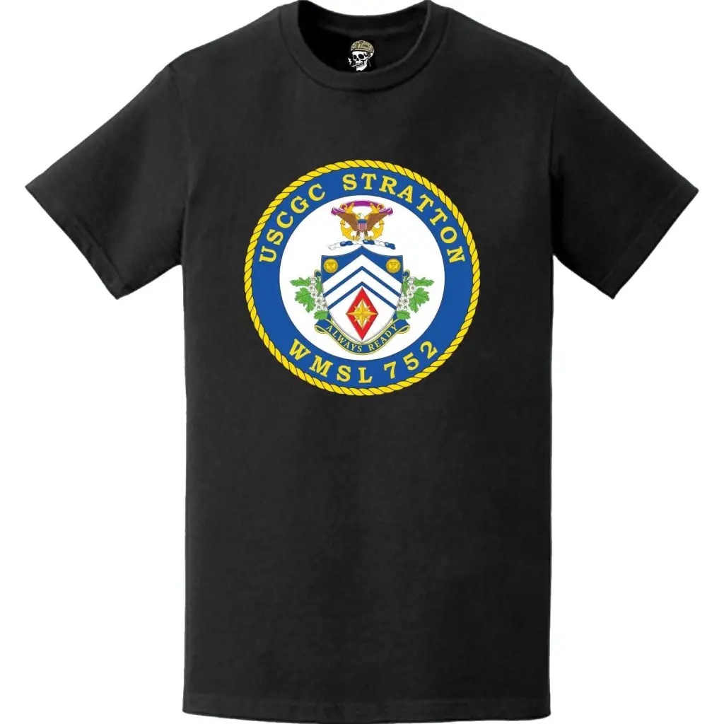 USCGC Stratton (WMSL-752) Ship's Crest Emblem Logo T-Shirt
