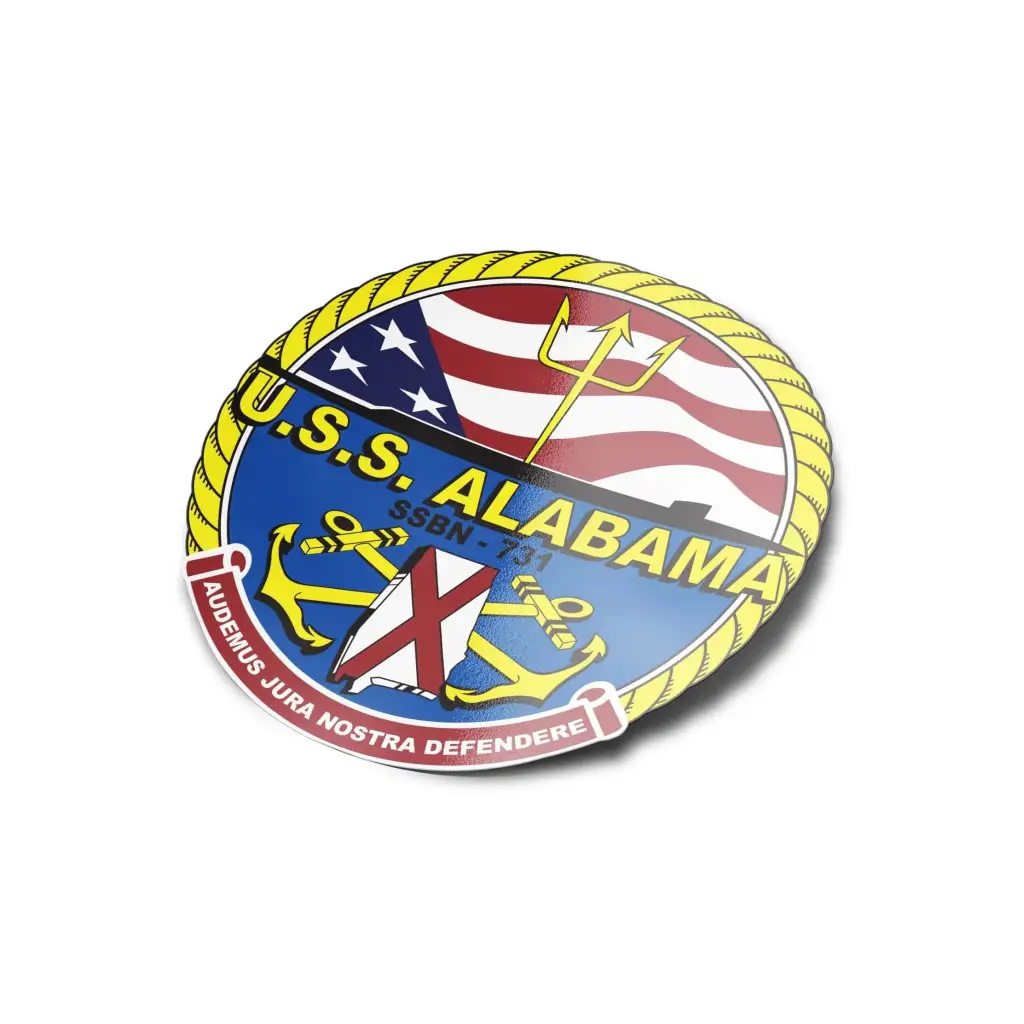 USS Alabama (SSBN-731) Die-Cut Vinyl Sticker Decal