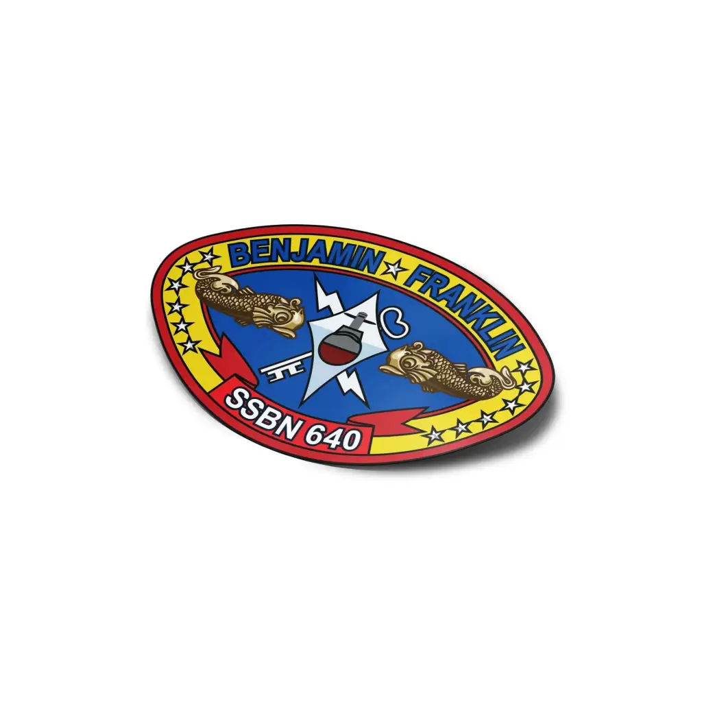 USS Benjamin Franklin (SSBN-640) Die-Cut Vinyl Sticker Decal