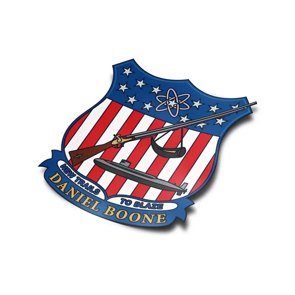 USS Daniel Boone (SSBN-629) Die-Cut Vinyl Sticker Decal