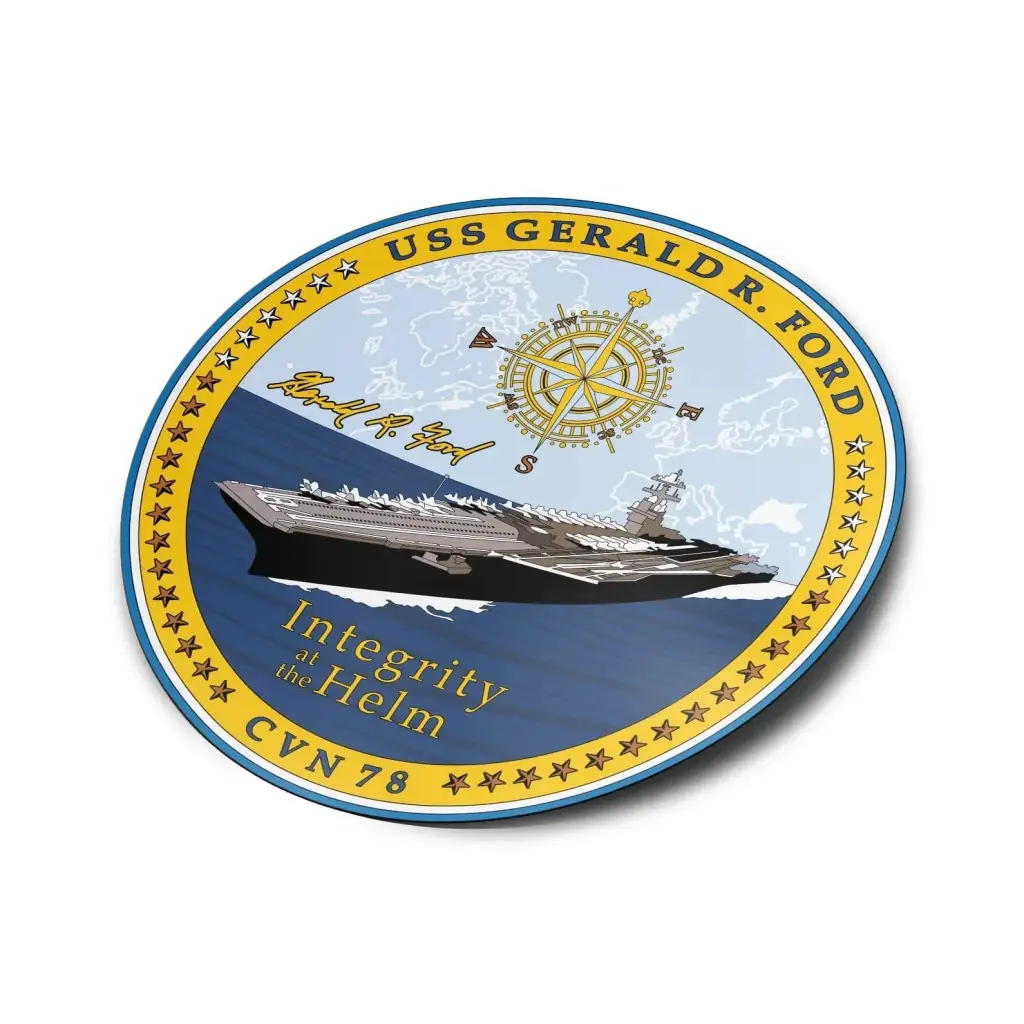 USS Gerald R. Ford (CVN-78) Die-Cut Vinyl Sticker Decal