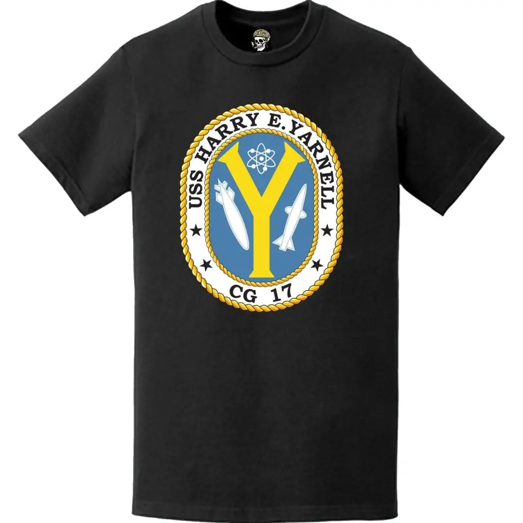 USS Harry E. Yarnell (CG-17) Ship's Crest Logo T-Shirt - U.S. Navy ...