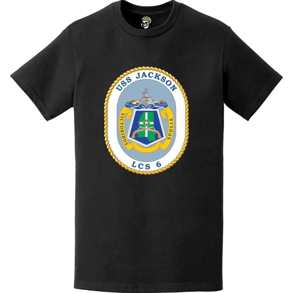 USS Jackson (LCS-6) Ship's Crest Logo Emblem T-Shirt