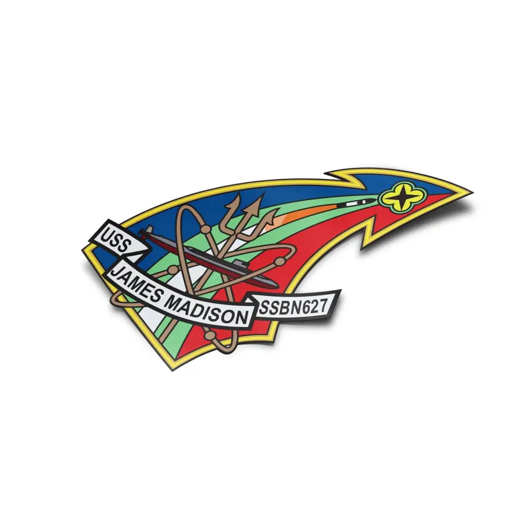 USS James Madison (SSBN-627) Die-Cut Vinyl Sticker Decal