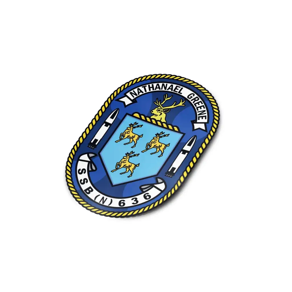 USS Nathanael Greene (SSBN-636) Die-Cut Vinyl Sticker Decal