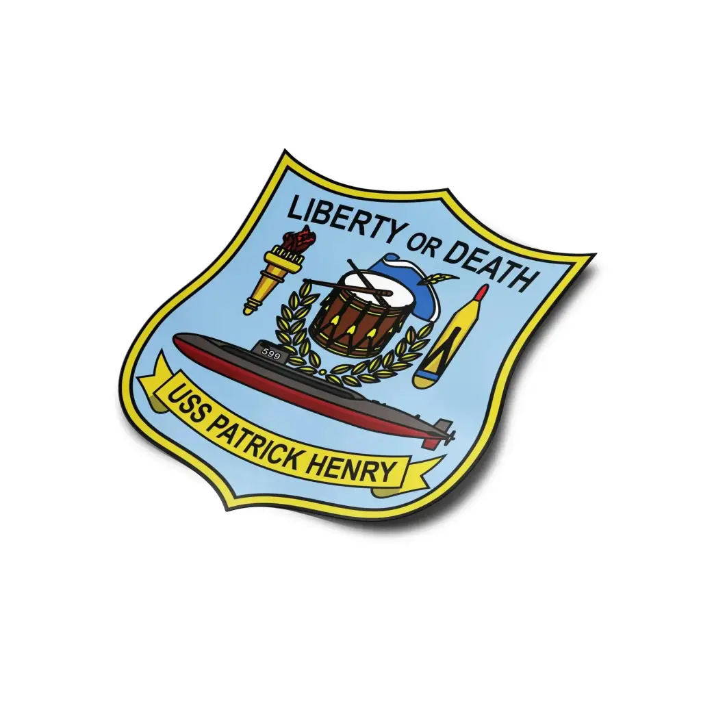 USS Patrick Henry (SSBN-599) Die-Cut Vinyl Sticker Decal