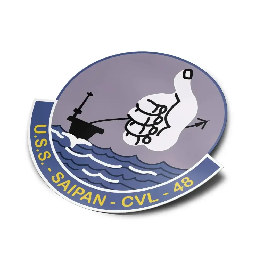 USS Saipan (CVL-48) Die-Cut Vinyl Sticker Decal