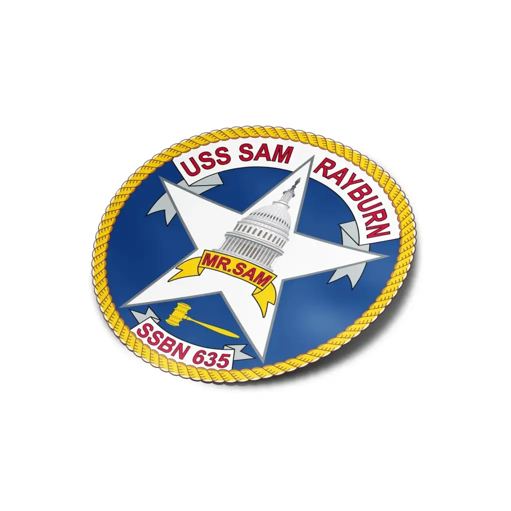 USS Sam Rayburn (SSBN-635) Die-Cut Vinyl Sticker Decal