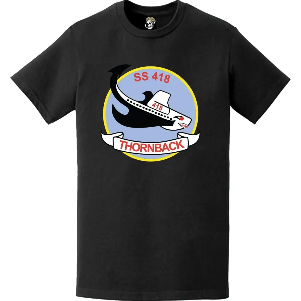 USS Thornback (SS-418) Submarine Logo Emblem Crest T-Shirt
