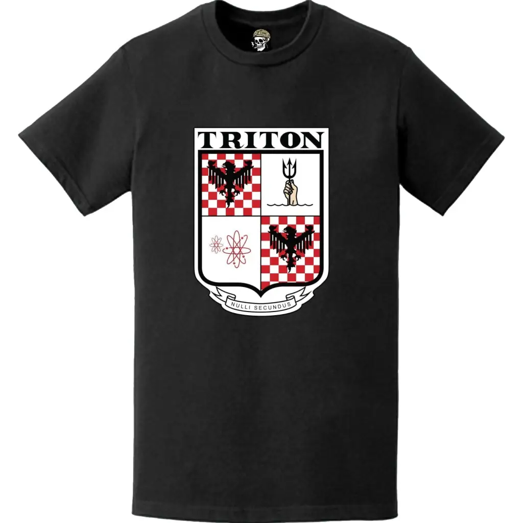USS Triton (SSRN-586) Submarine Logo Emblem Crest T-Shirt | Pride Runs ...