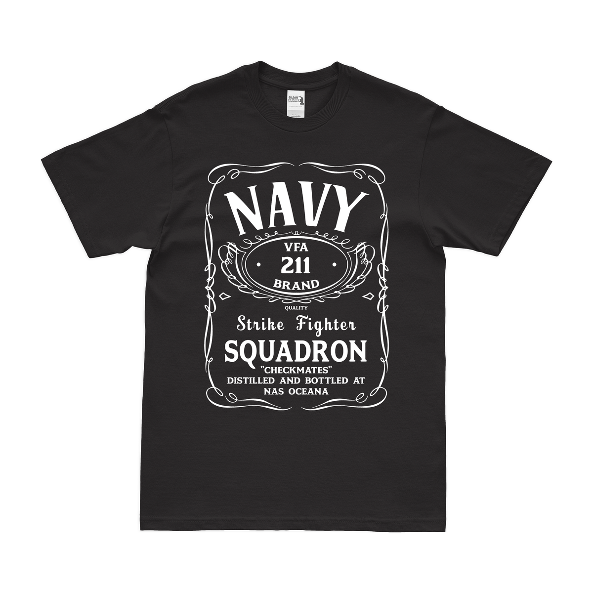 Strike Fighter Squadron 211 (VFA-211) Whiskey Label T-Shirt