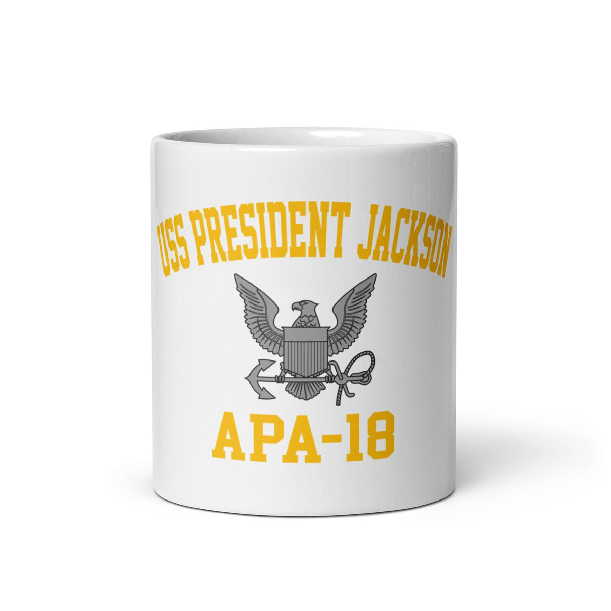 USS President Jackson (APA-18) White Coffee Mug