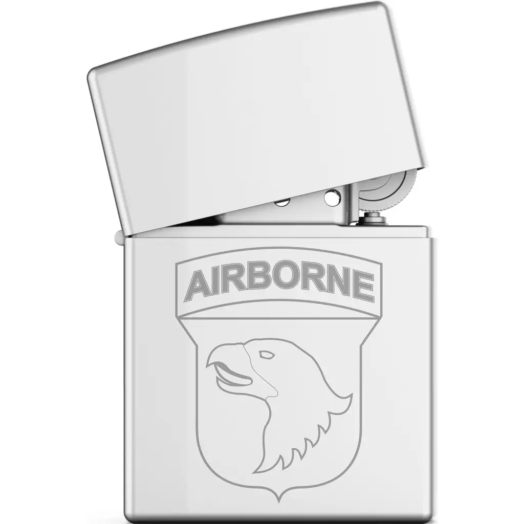 101st Airborne Division CSIB Engraved Zippo Lighter
