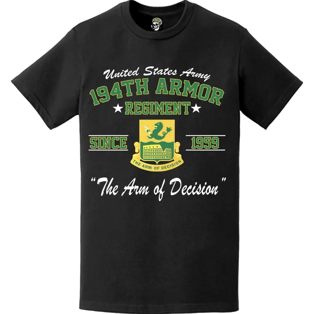 194th Armor Regiment Since 1959 U.S. Army Unit Legacy T-Shirt