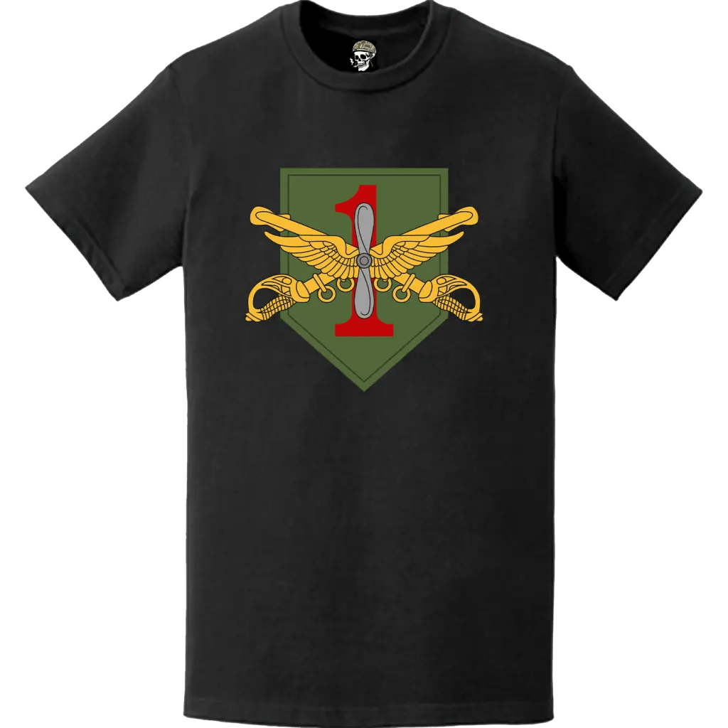 1st Combat Aviation Brigade (1 CAB) "Demon Brigade" Logo Emblem T-Shir