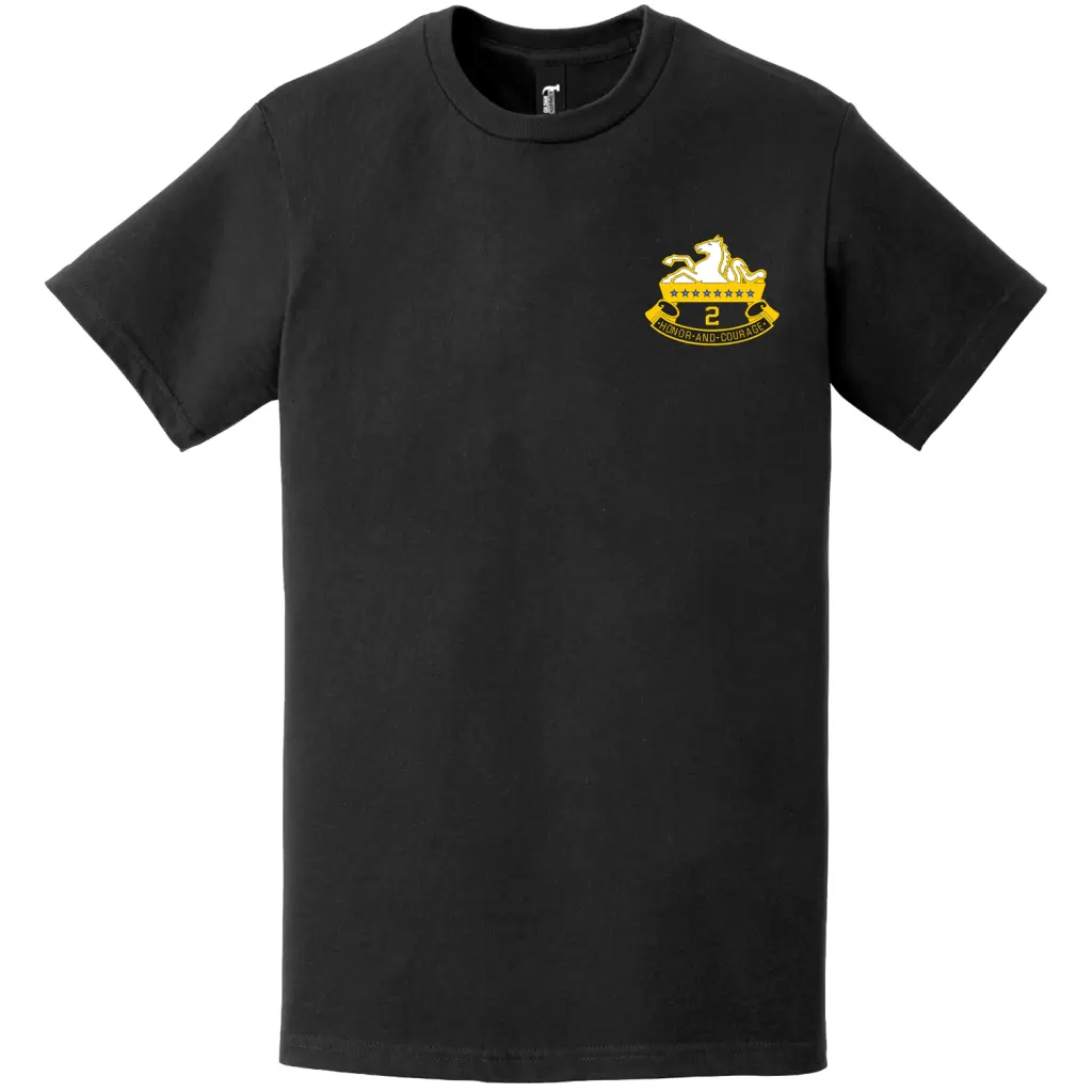 2-8 CAV Regiment Logo Left Chest Emblem T-Shirt