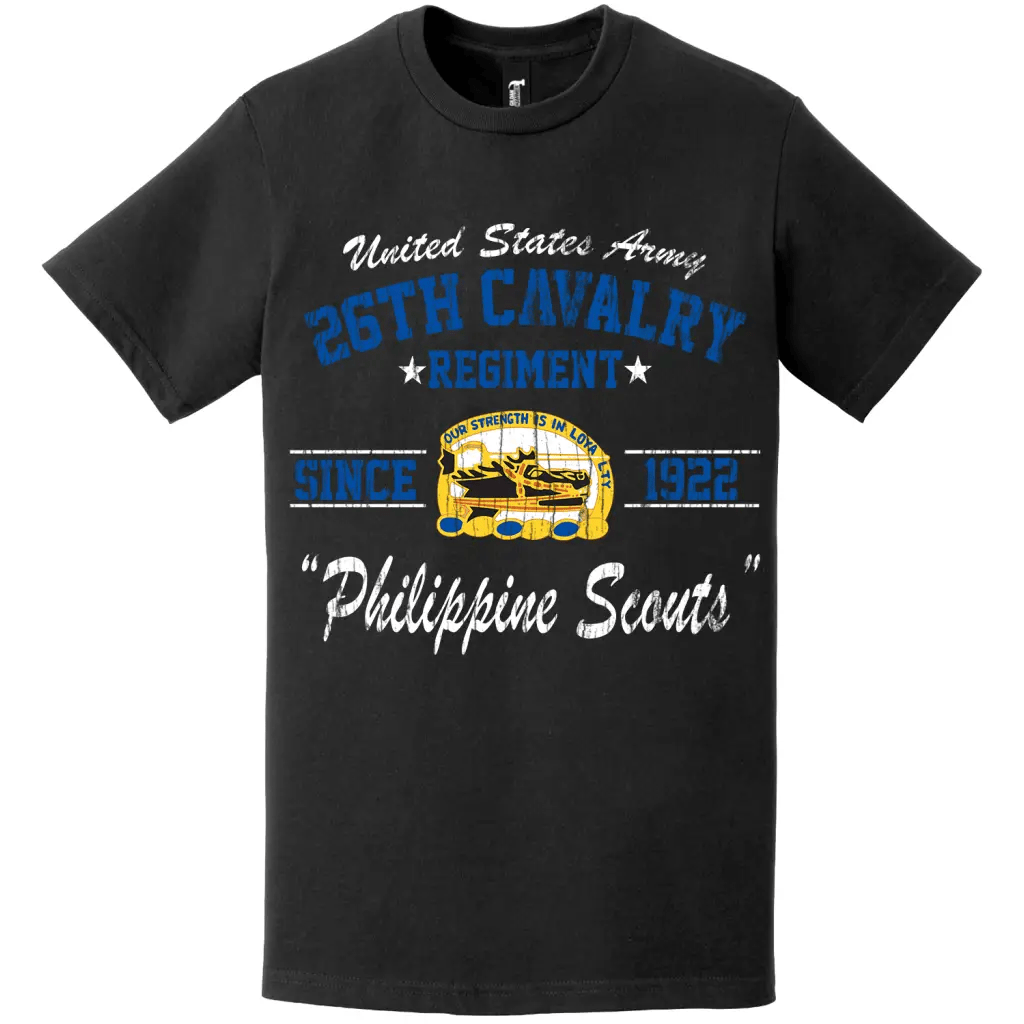 26th Cavalry Regiment Since 1922 Unit Legacy Distressed T-Shirt