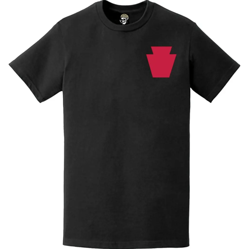 28th Infantry Division (28th ID) SSI Logo Left Chest T-Shirt